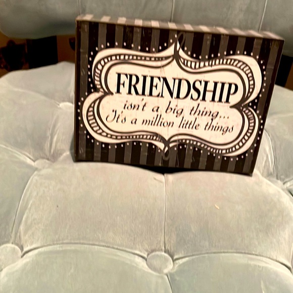 Accents | Friendship Wood Block Sign | Poshmark